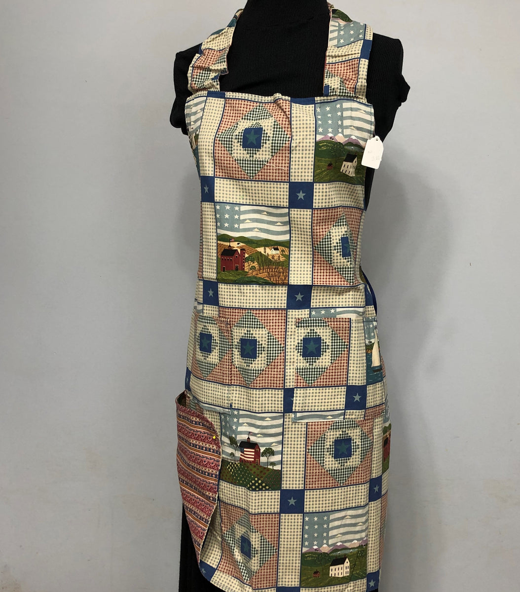 Reversible Adult Apron - Pack Your Bags – ABCbyKarla.com