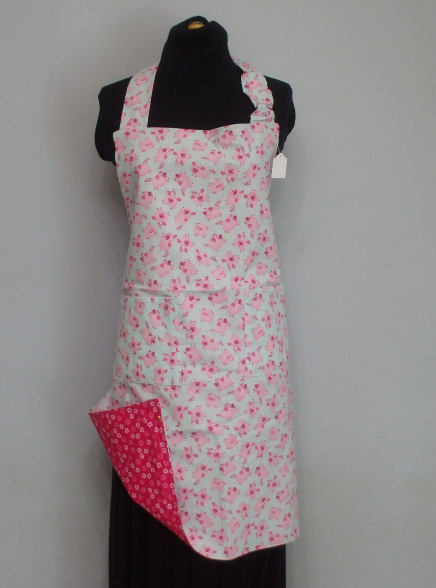 Reversible Apron - Fin, Fur and Feathered Friends Animal – ABCbyKarla.com